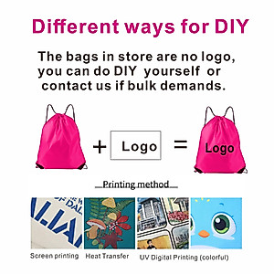 Drawstring Backpacks, 20 Pack Bulk Drawstring Bags, Cinch Bags for Outdoor Sports,travel storage bag,gift bag- Fuchsia