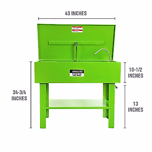 OEMTOOLS 24803 Parts Washer with Electric Pump, 40 Gallon Tank with Stand, Solvent Based Parts Washer, Auto Parts Cleaner, Automotive Parts Washer