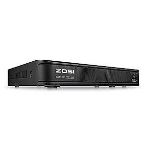 ZOSI 720p 8 Channel Security DVR System HD-TVI 1080P Lite Video, QR Code Scan Remote Access, Hybrid Capability 4-in-1(Analog/AHD/TVI/CVI) DVR Recorder Security Camera (Renewed)