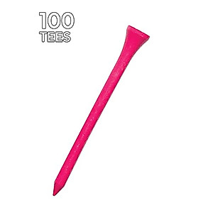 PRIDE GOLF TEE unisex adult 100 Count Bag Golf Tees, Citrus Pink, Count US