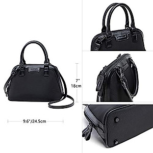 SMARTHAIR Womens Shoulder Bag Nylon Top-Handle Bags Tote Purse,Black,TA30