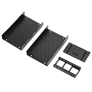 Case for 3 B+ (B Plus) / Pi 3 B, Aluminum Alloy Case Mesh Shell Vent Motherboard , for Heatsink (Black for 3B+/3B)