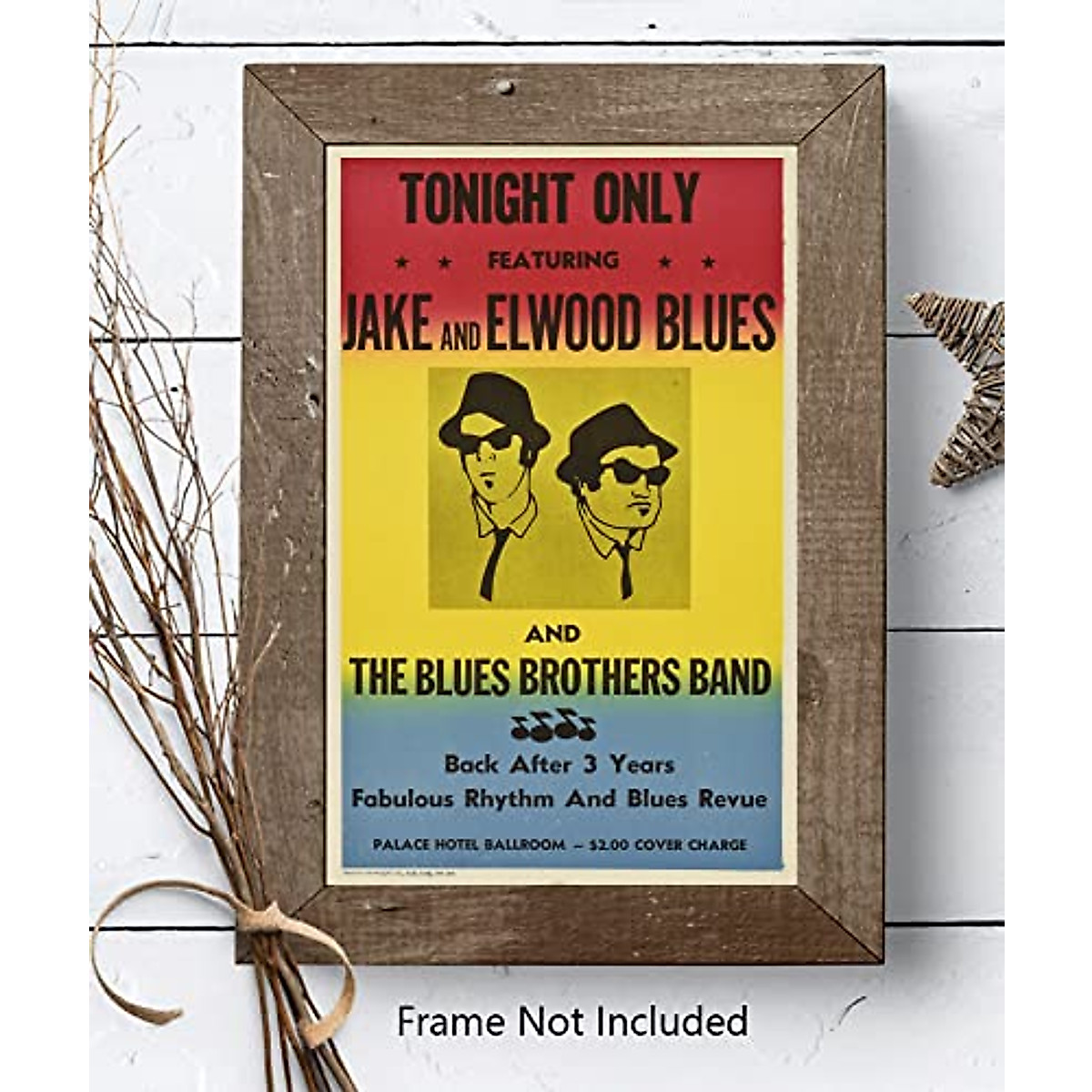 XIHOO The Blues Brothers in Concert Poster Frameless Gift 12"x 18" (30cm x 46cm)