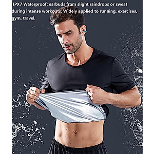 QLXAQLX Clip Bone Conduction Headphones Clip-on Wireless Earbuds Built-in Mic Sweat Resistant Noise Cancelling Earphones Open Ear Design Earphones Headset for Cycling Driving led Display (White)