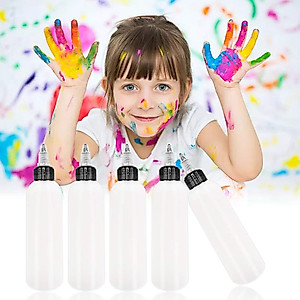 20 Pcs Plastic Squeeze Bottles,4oz/120ml Dispensing Bottles,Boston Round LDPE Bottles with Twist Top Cap,Condiment Squeeze Bottles for Crafts,Kitchen,Household