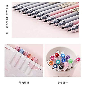 NYKKOLA Japanese Style Gel Ink Ball Point Pen [0.5mm] Fine Ballpoint Maker Pen for Office School Stationery Supply(12PCS Colorful)