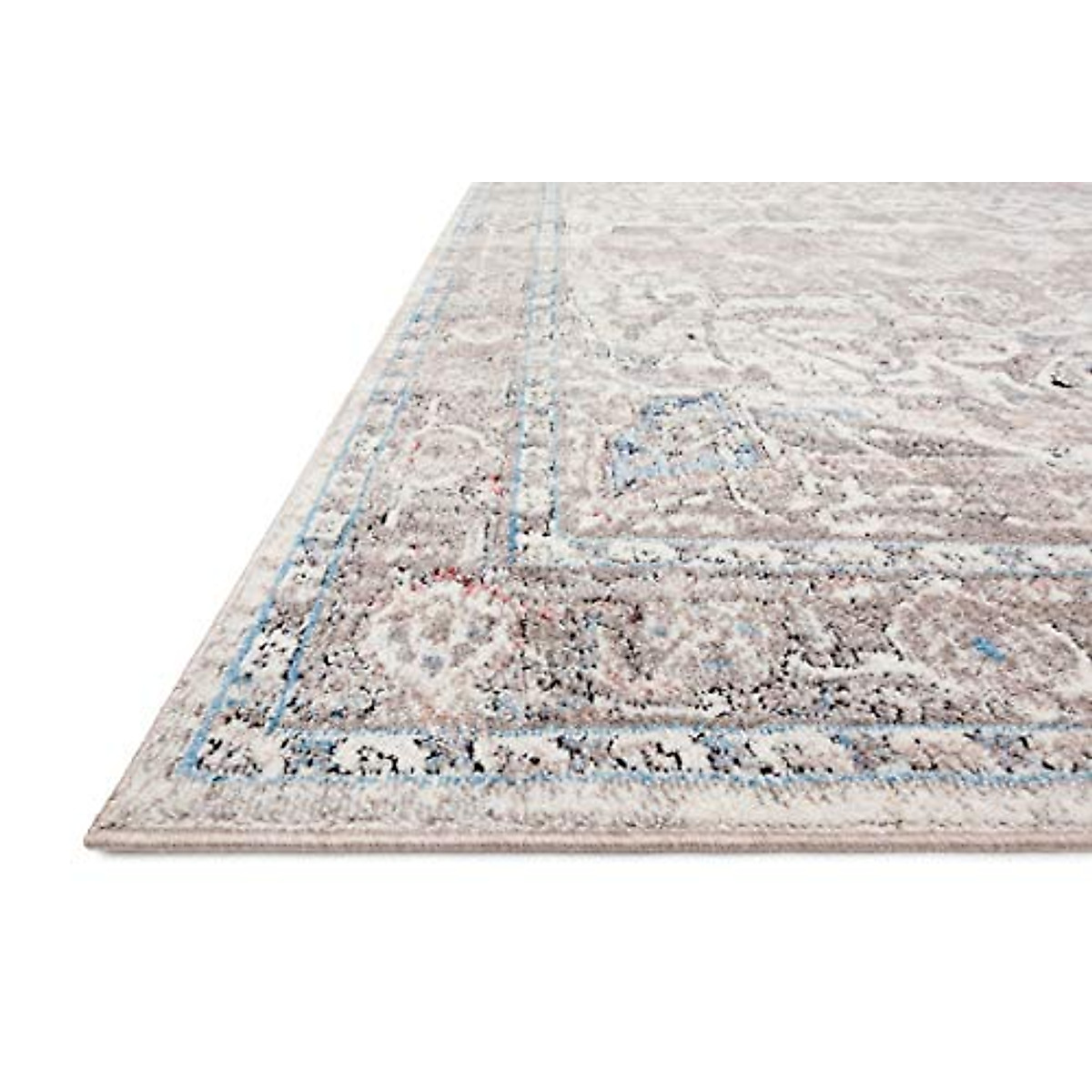 Loloi II Dante Collection DN-05 Ivory/Stone, Transitional Area Rug, 6'-7" x 9'-2"