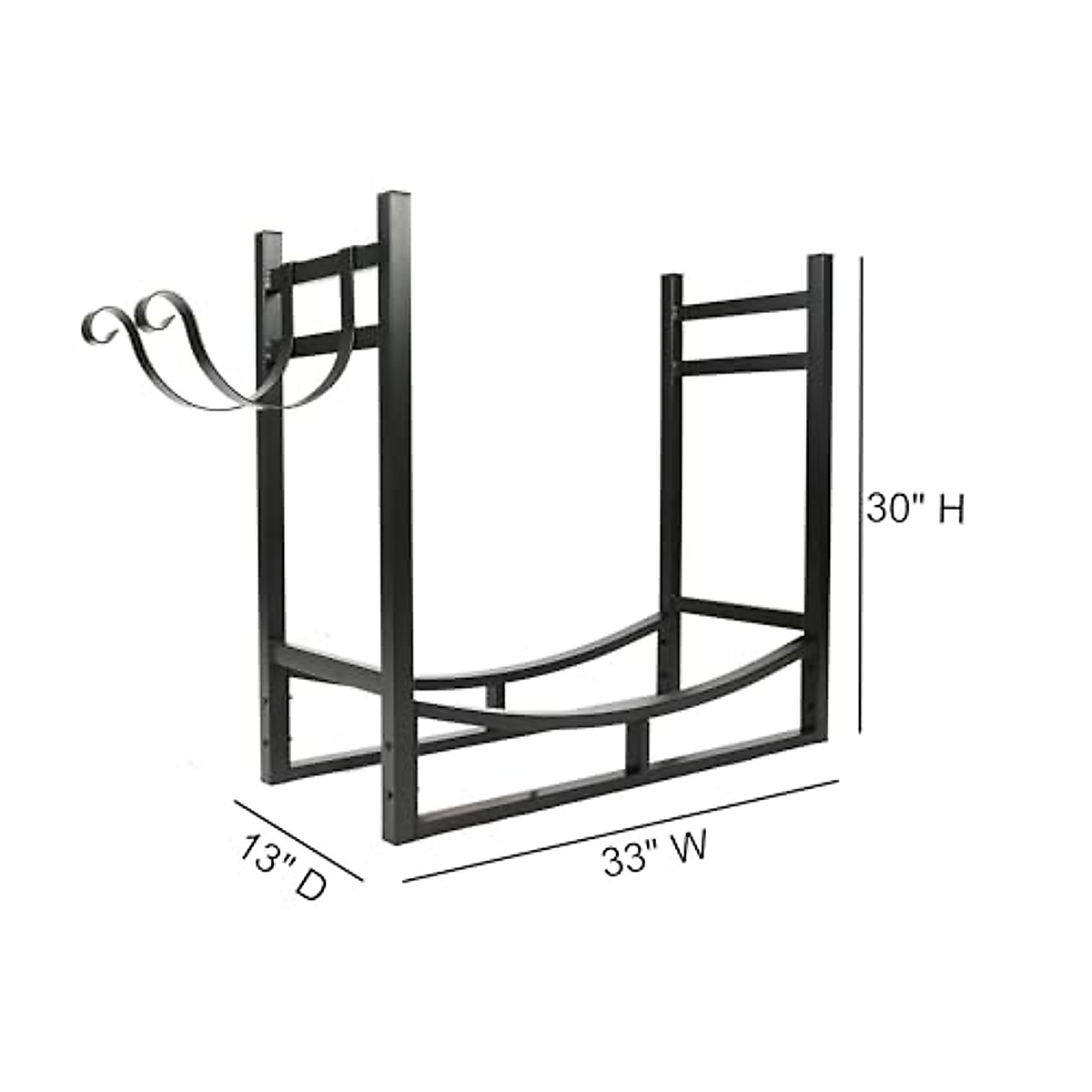 1. GO 33" Indoor Outdoor Heavy Duty Firewood Log Rack with wood Holder, 30 Inch Tall