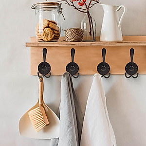 FUWARMTH 6 Pack Coat Hooks Heavy Duty Retro Three Wall Mount Utility Coat Hooks Versatile Wall Mount Coat Hooks Ideal for Coats, Clothing, Hats, Bags, Towels, Scarves, Keys, and Caps