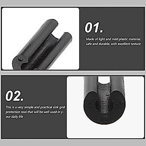 DOITOOL 100Pcs Rubber Feet for Sink Grid, Sink Protectors for Kitchen Sink, Kitchen Sink Wire Rack Feet Replacement Protector Parts for Kitchen Rack (Black)