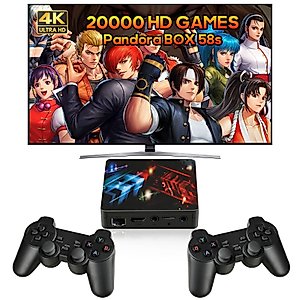 Akaxi Arcade Game Box, Plug and Play Retro Game Console, Pre-installed with over 20,000 classic games, 4K HD Output，TV PC Projector, Supports Up to 4 Players, Search, Save, Hide, Favorites List