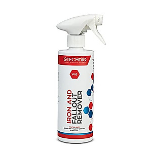 Gtechniq W6 Iron and General Fallout Remover for Cars, Brake Dust Degreaser and Cleaner for Wheels, Rims and Paintwork, Safe on Coatings, 500ml