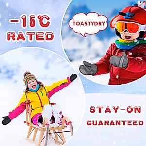 4 Pairs Kids Ski Mittens Gloves Waterproof Warm Snow Winter Mittens Gloves for Girls Boys Baby Toddlers Outdoor Activities (Classic Style, 5-8 Years)