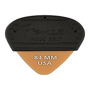Fender Mojo Grip Guitar Picks 351 Shape, Dura-Tone Delrin, 0.84mm, Butterscotch Blonde, 3-Pack