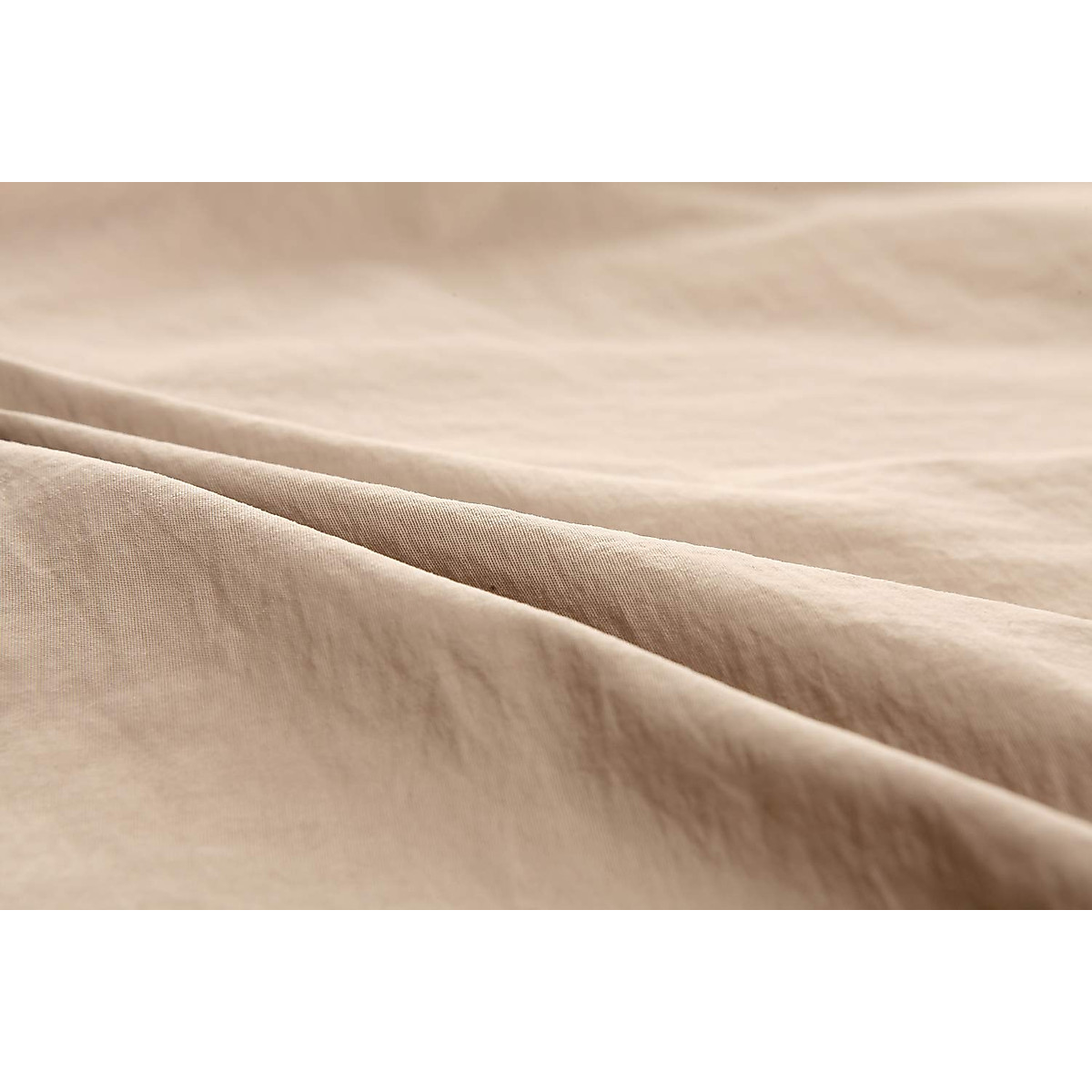 TACVASEN Men's Tactical Quick Dry Long Sleeve Shirts Sun Protection Breathable Shirts Khaki, M