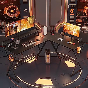 GreenForest Bundles of Computer Desk and L Shaped Desk