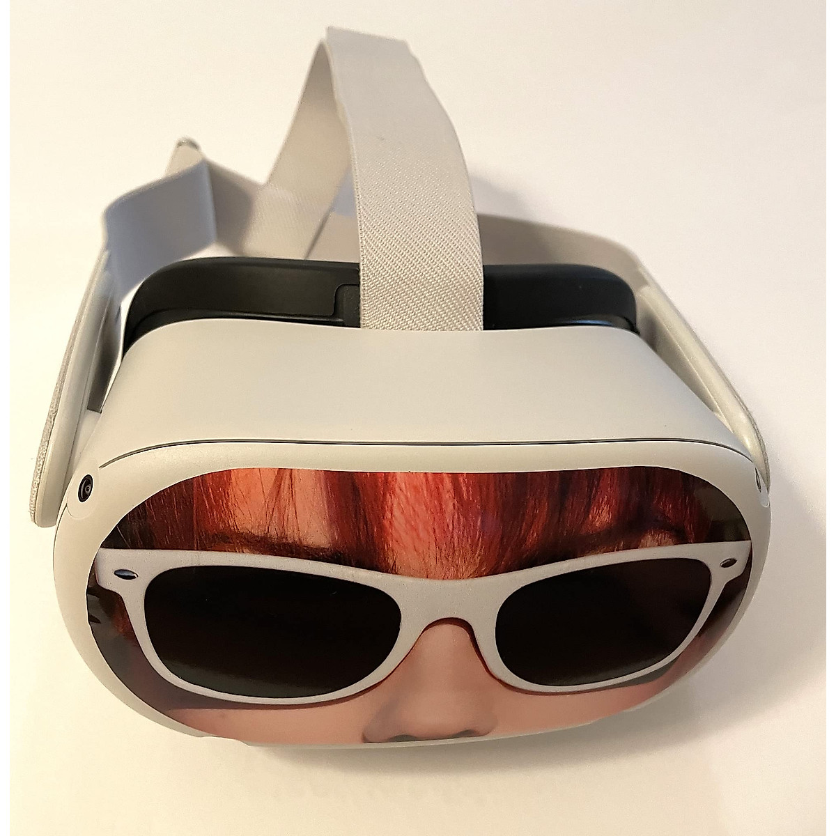 Redhead with White Sunglasses Decal for Quest 2 VR Headset - Meta/Oculus - Glossy Vinyl Sticker