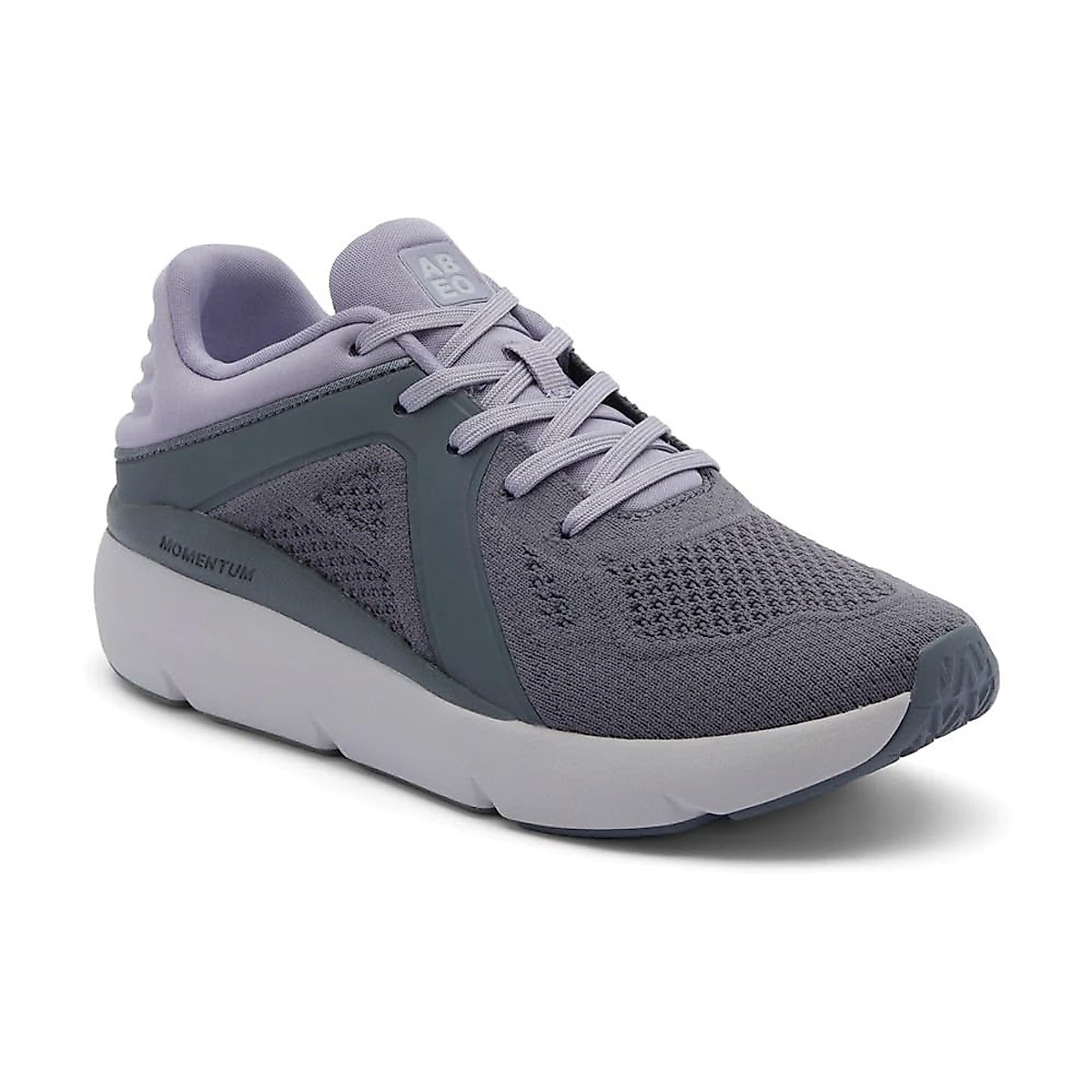ABEO MXV Shift Women’s Metatarsal Footbed Walking Shoes | Ideal for Metatarsalgia | Ball of Foot Pain Relief | Removable Orthotic Metatarsal Pad Grey Lilac Knit 7.5 Medium