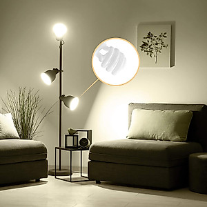 UNITEDLUX 13Watt T2 Spiral CFL GU24 2 Prong Light Bulb Base 2700K 900lm 120v 60Hz Light Bulb- Mini Twist Lock Spiral -Self Ballasted Compact Fluorescent Soft White Pack of 3