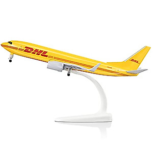 Lose Fun Park 1/300 Diecast Model Airplane DHL Airplane Model Boeing 737 Plane Model Plane for Collections & Gifts