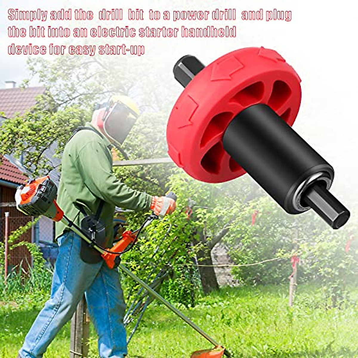 Electric Engine Drill Bit Adapter Jump Start Electric Engine Adapter with Storage Bag Safety Buckle for Plug Button Other Handheld Equipment Automotive Accessories Replacement Parts (3)