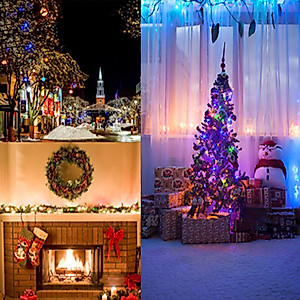 LOENDE Battery Operated String Lights with Timer Christmas Lights 100 LED 8 Modes String Lights Mini Lights Set for Indoor Outdoor Wedding Party Home Garden Wreath, Waterproof, Multicolored