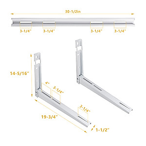 LBG Products Mini Split Wall Mounting Bracket,Air Conditioner Support Bracket for 9000-18000 Btu,Ductless Heat Pumps,HVAC Systems,Compressors,Air Conditioner Units Support up to 350lbs