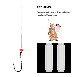 BESPORTBLE 2 Rolls High Elastic Fishing Line Professional Fishing Wires Wear-Resistant Fishing Ropes Skid-Proof Fishing Wire Nylon Fishing Line Fishing Supply Saltwater Fishing Line