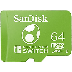 SanDisk 64GB microSDXC Card Licensed for Nintendo Switch, Yoshi Edition - SDSQXAO-064G-GN6ZN