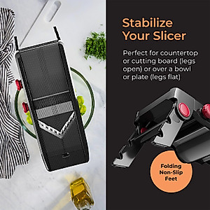 Mueller Multi Blade Adjustable Mandoline Cheese/Vegetable Slicer, Cutter, Shredder with Precise Maximum Adjustability