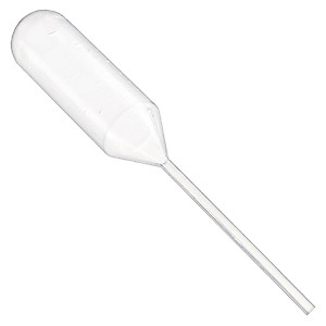 Globe Scientific Transfer Pipet, 136020-500, 4.0mL Capacity, Narrow Stem, Non-Sterile, Short, 85mm Length, Bulb Draw - 3mL, 500/Box