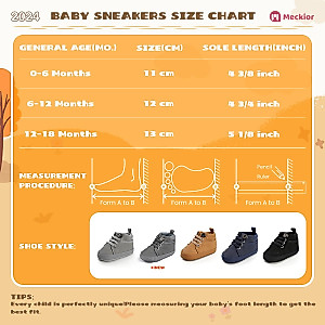 Meckior Toddler Baby Boys Girls High Tops Ankle Sneakers Soft Anti-Slip Sole PU Leather Moccasins Infant Newborn Prewalker First Walking Crib Shoes