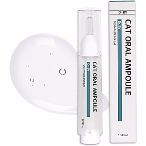 DOCTOR BY Cat Oral Ampoule for Cats Enzymatic Dental Care for Cats and Kittens - Brushless Toothpaste for Reduces Bad Breath and Control Tartar and Plaque - 0.338 Floz (10ml) (0.3 oz - 1 Count)