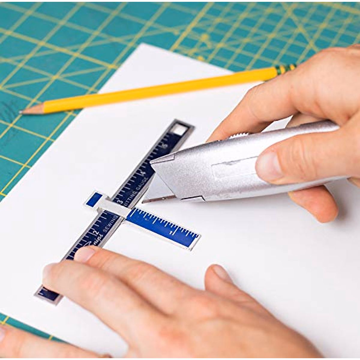 Internet's Best Classic Utility Knife - Set of 20 - Retractable Razor Knife Set - Extra Blade Refills - Box Cutter Locking Razor Knife - Full Metal Body - Silver