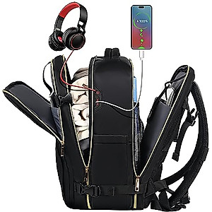 Travel Backpacks for Women Carry On, TSA Friendly Flight Approved Backpack for Traveling On airplane Water-resistant Personal Item Bag with Laptop Compartment Fits 15.6 Laptop Casual Daypack for Work