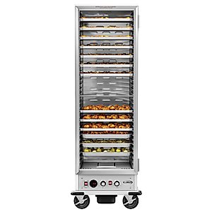 KoolMore 33 in. Commercial Insulated Heated Holding/Proofing Cabinet with Glass Door and 36-Pan Capacity in Silver, UL and NSF Listed (KM-CHP36-SIGL)