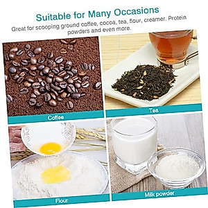 Amosfun 12pcs Grinder Cleaning Brush Espresso Ground Coffee Espumador De Leche Practical Coffee Bean Spoon Coffee Beans Espresso Coffee Grinder Brush Tea Spoon Coffee Measuring Pp White