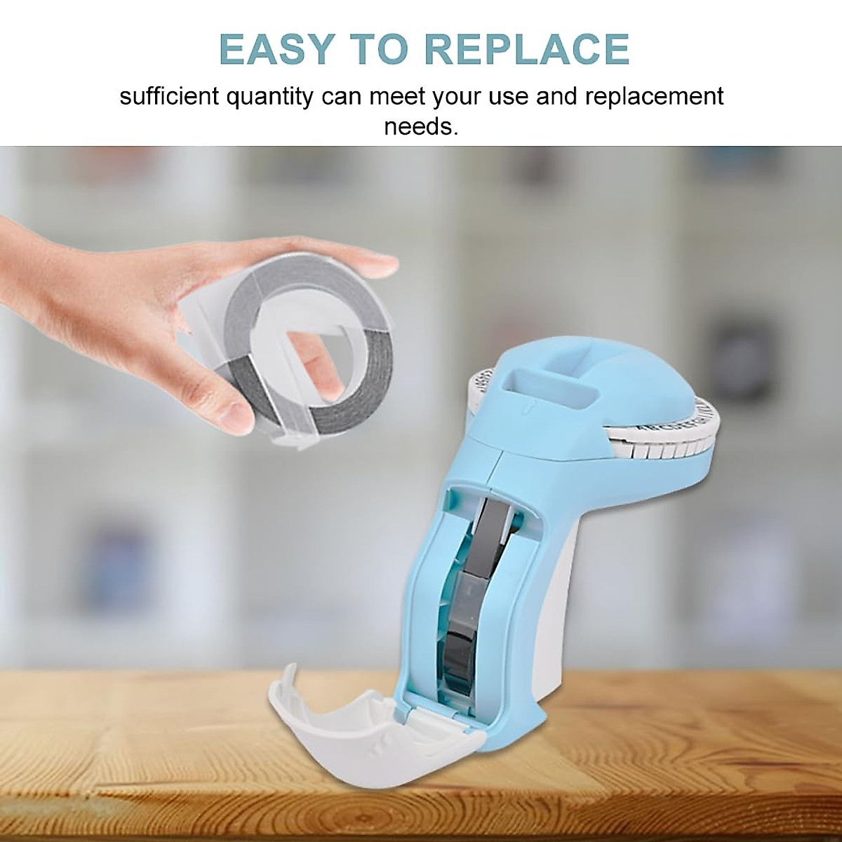 CALIDAKA Embossing Label Maker Machine with 6 Tapes,3D Handheld Embossed Labeling Printer Machine,Handheld Embosser Label Printer Portable Vintage Label Maker,for Home,School,DIY & Crafting