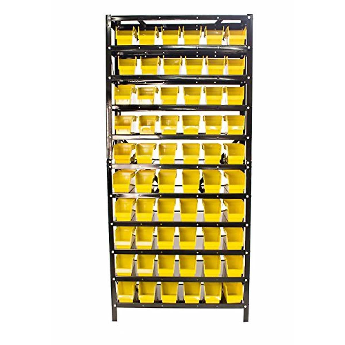 Steel Dragon Tools® TLPB60 60 Parts Bin Shelving Organize with Plastic Bins for Garage, Shop, and Home Storage