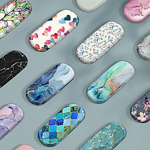 Fintie Hard Shell Eyeglasses Case, Portable Protective Glasses Cover Eyeglass Holder Box with Cleaning Cloth for Men Women, Raining Hearts