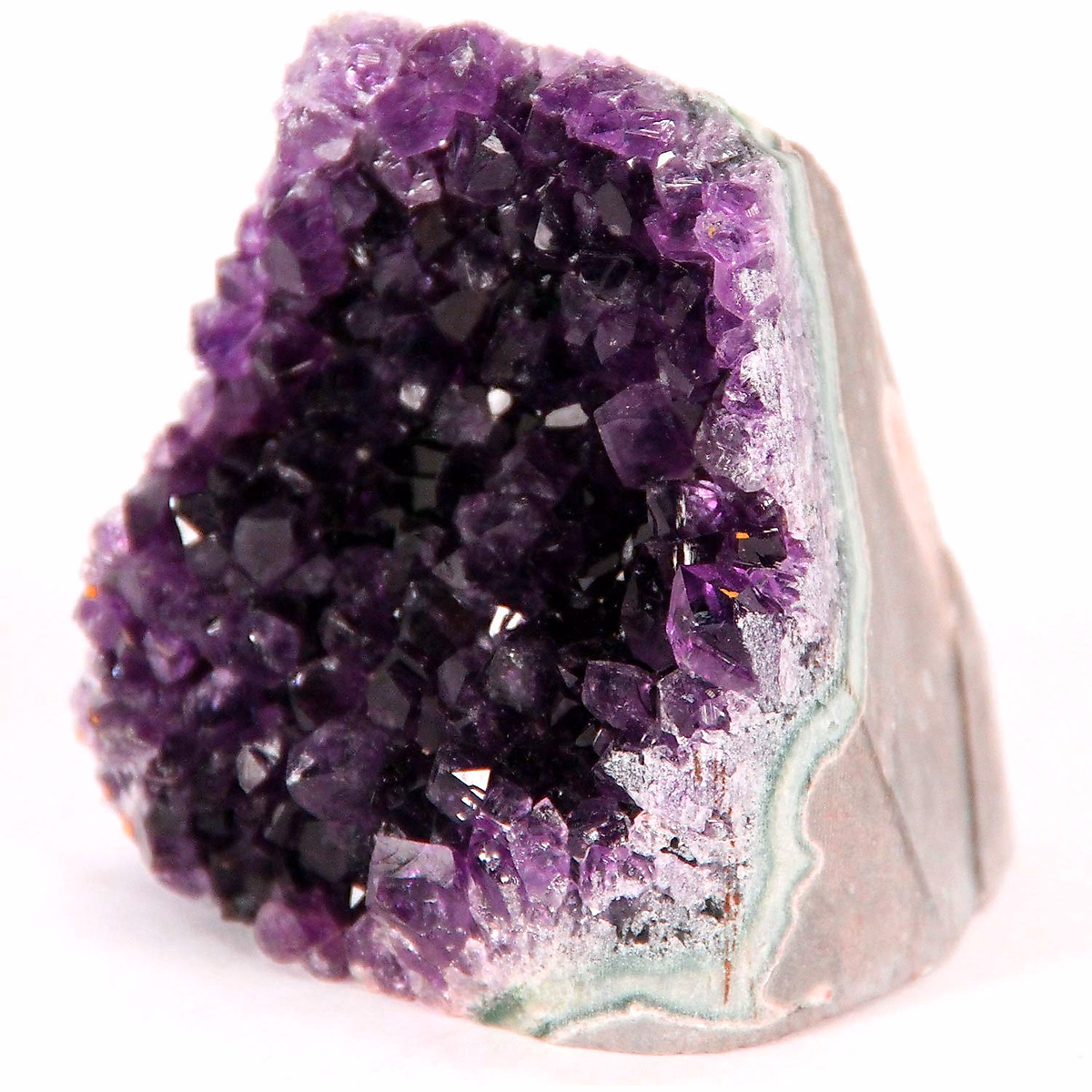 Extreme Rocks & Fossils Amethyst Cluster - .5 to 1 pounds of Powerful, deep Purple Crystals. Geode from Uruguay. Includes Bonus 3 inch Selenite Wand