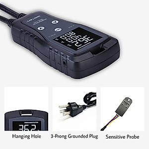 DIGITEN Humidity Controller DHC101 Digital Humidistat Pre Wired Outlet Reptile Humidity Controller for Grow Tent Mushroom Greenhouse Homebrew Fermentation Humidifier Dehumidifier
