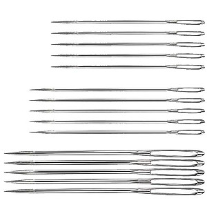 Hekisn Large Eye Sewing Needles, Sewing Needles, Stainless Steel Embroidery Thread Needle, Handmade Yarn Knitting Needles Leather Needle (15 Pieces)