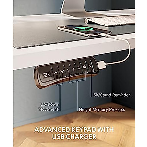 SANODESK 63-Inch Large Dual Motor L-Shaped Electric Height Adjustable Standing Desk - Reversible Panel - White Top/White Frame - Ideal for Gaming, Home Office or Computer Workstation