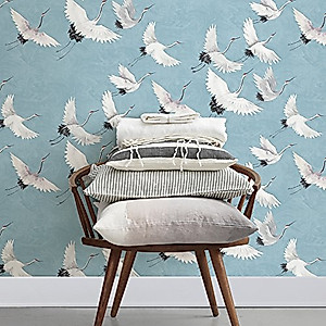 NuWallpaper NU2680 Halcyon Peel & Stick Wallpaper, Blue