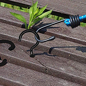 WaterLuu 20 Pack 2.9 Inch Heavy Duty Ceiling Hooks Plant Hooks Vinyl Coated Screw-in Wall Hooks, Kitchen Hooks, Cup Hooks Great for Indoor & Outdoor Use（20 Black