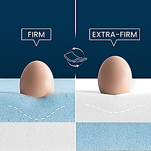 BedStory 3 Inch Firm Mattress Queen Size - Extra Firm Memory Foam Bed Topper - Back Pain Relief - High Density Cooling Gel Foam Mattress Pad with Skin-Friendly Cover - CertiPUR-US Certified