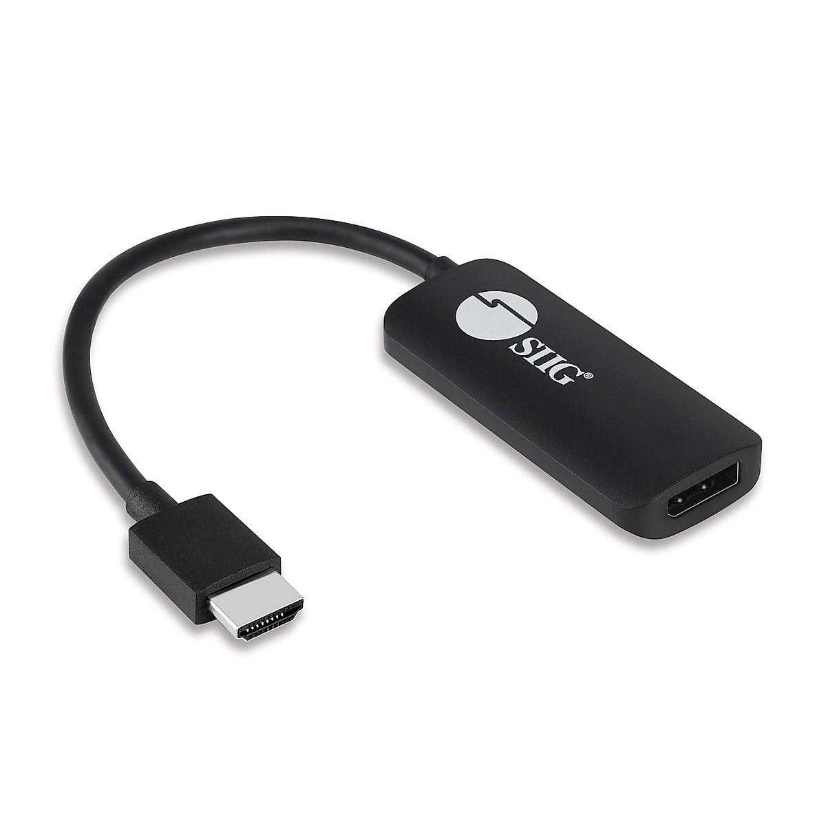 SIIG HDMI 2.0 to DisplayPort 1.2 4K@60Hz Converter Adapter, HDCP 2.2, Stereo Audio, USB-Powered, Not Compatible with Apple Studio Display (CB-H21811-S1)