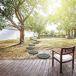 CYnice Stepping Stones - Garden Stepping Stones Outdoor with a Tree of Life and Verse,Outdoor Decorations for Garden Yard Patio Lawn Pathway,10 Inch