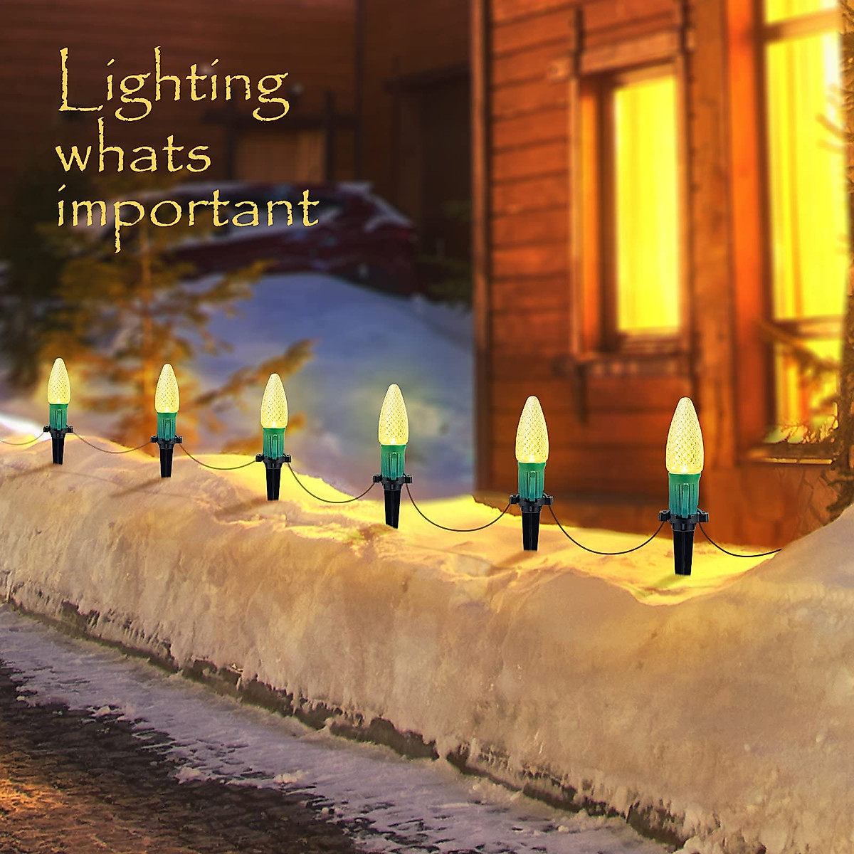 100-Pack Plastic Light Stakes, 4.5 Inch Christmas Yard Stakes for C7 C9 Christmas Lights Outdoor, Universal Light Stakes for Outdoor Holiday Lights Use on Garden Lawn Patio Path Walkway – Black